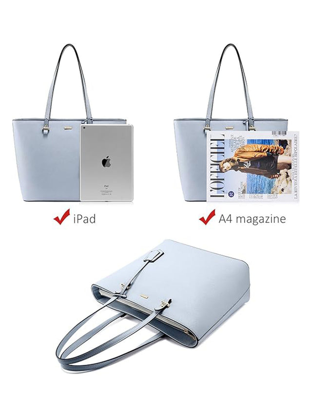 LOVEVOOK Handbag & Crossbody Bag 3-in-1 Set PVC Leather Multiple Pockets