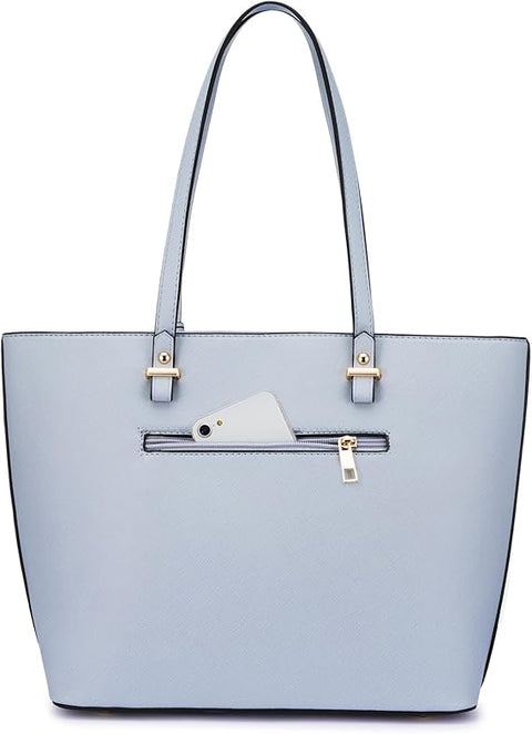 LOVEVOOK Handbag & Crossbody Bag 3-in-1 Set PVC Leather Multiple Pockets
