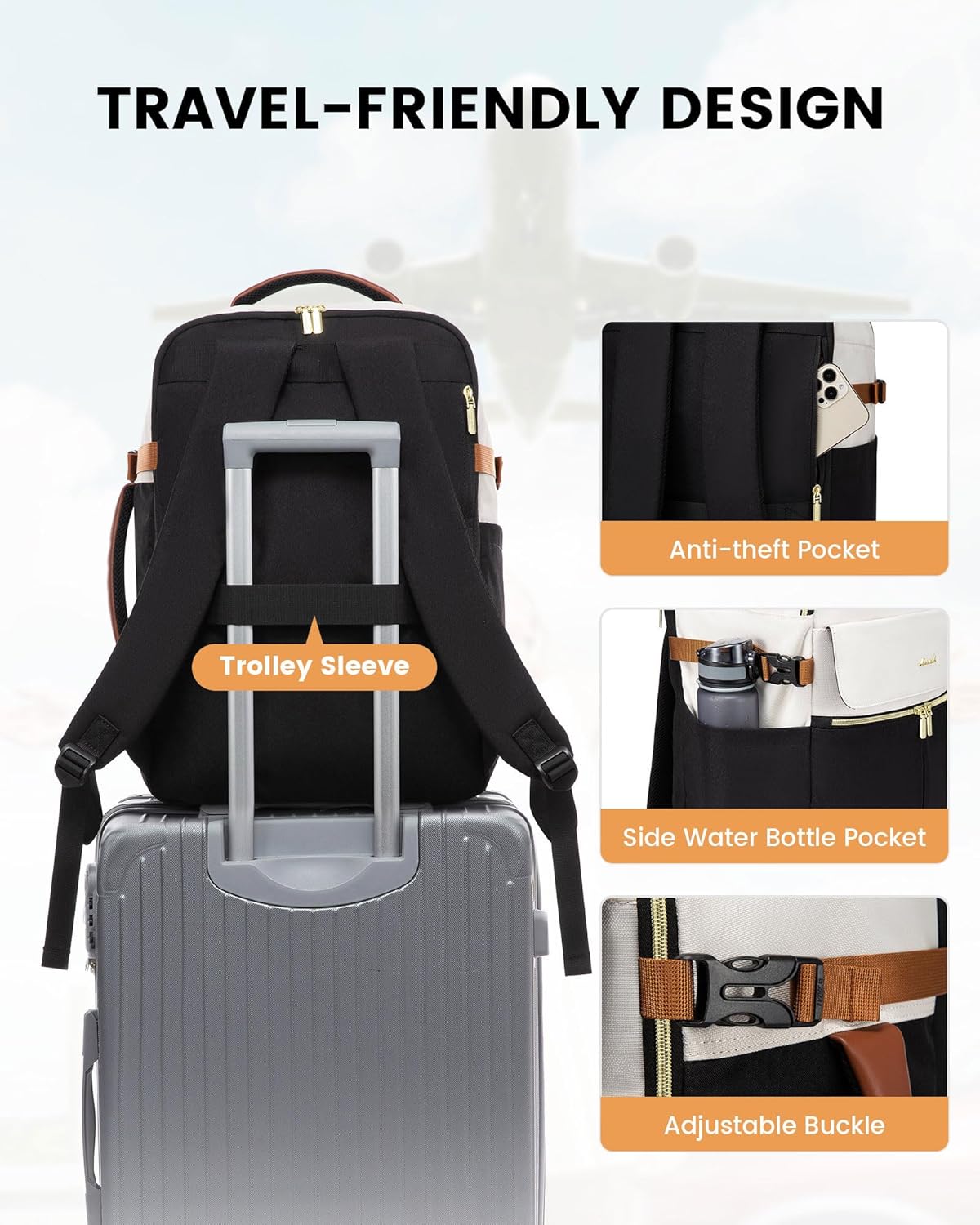 LOVEVOOK Travel Backpack, 40L