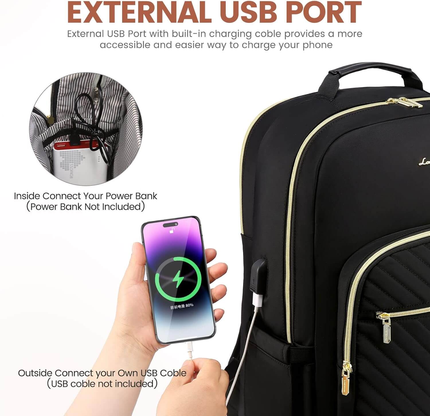 The V Backpack | Lovevook - Stylish & Functional for All Needs – LOVEVOOK